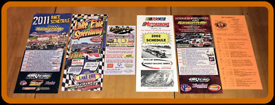 LOT OF 6 UNFOLDED NASCAR RACE SCHEDULE BROCHURES ALL 6 EX+NM CONDITION ...