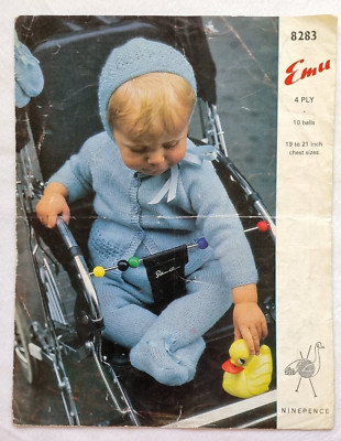 Emu Knitting Pattern 8283 - Babies Pram Set - Very Used | eBay Australia