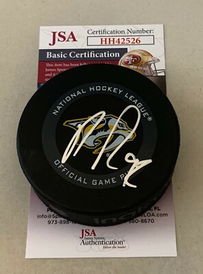 Ryan Johansen signed Nashville Predators Game Puck autographed Preds ...