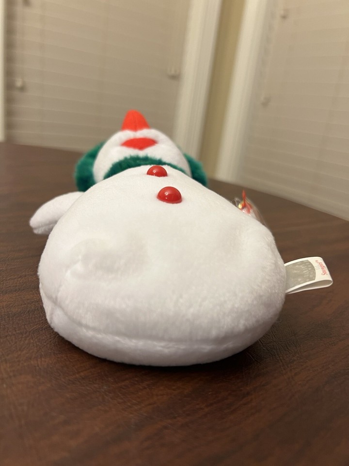 Ty Beanie Baby “Snowgirl” Stuffed 8” Snowman Winter Plush & Tag ...