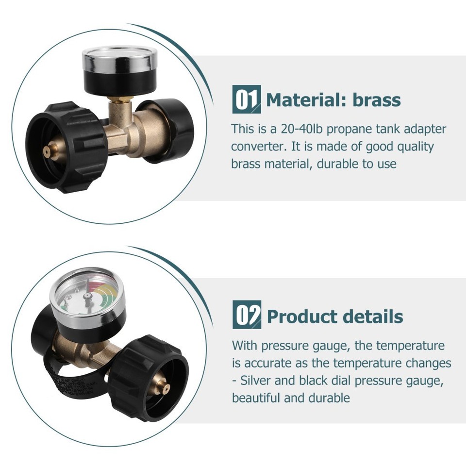 Refill Adapter For Propane Tank Brass Material Gas Converter Outdoor ...