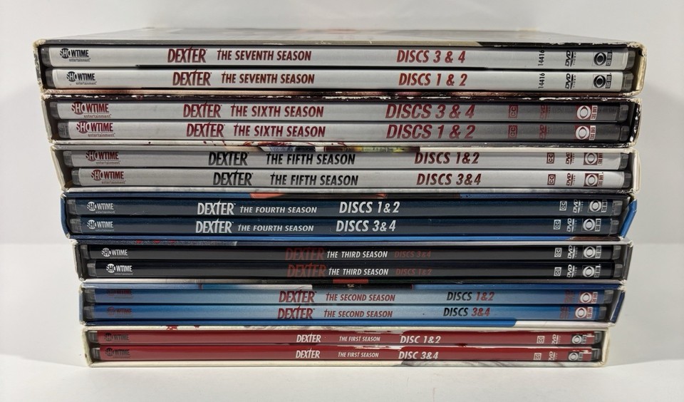 DEXTER: TV Series DVD LOT Seasons 1-7 Season 1 2 3 4 5 6 7 Showtime ...