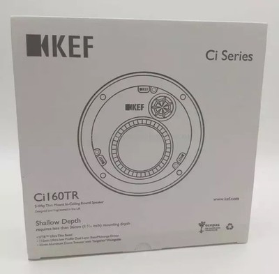 Brand New KEF Ci160TR Shallow Depth Round In-Ceiling Speaker / 3 ...