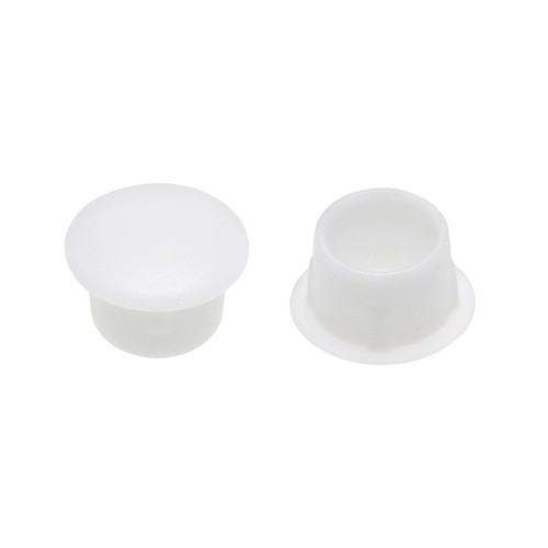 Screw Cap Cover,30Pcs 10mm Dia White Plastic Locking Hole Plug Button ...
