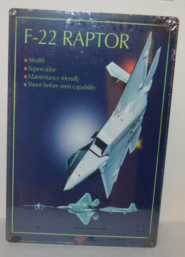 F-22 Raptor Metal Sign/Wall Art 18x12" Made In The USA | eBay