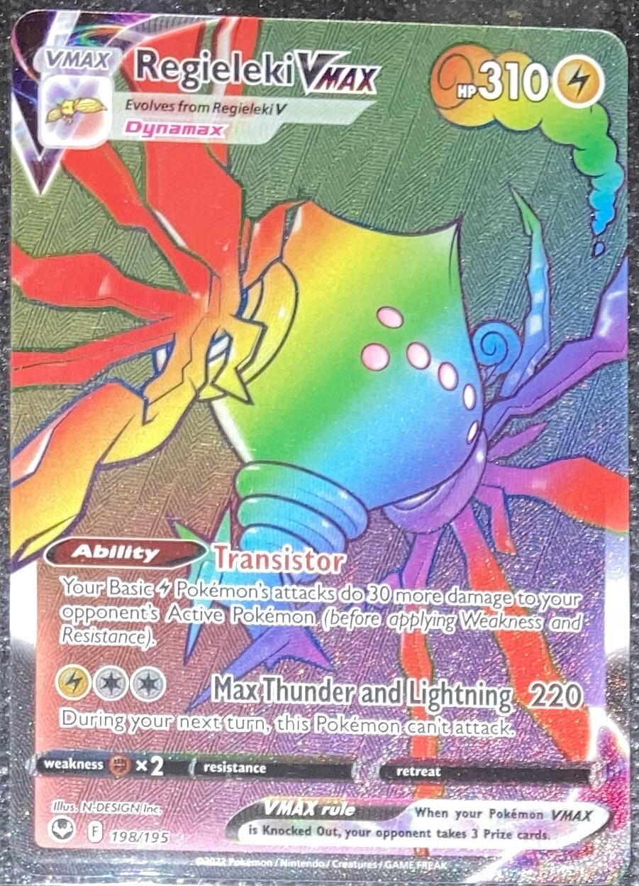 Regieleki VMAX 198/195 Secret Rare Silver Tempest Pokemon TCG Near Mint ...