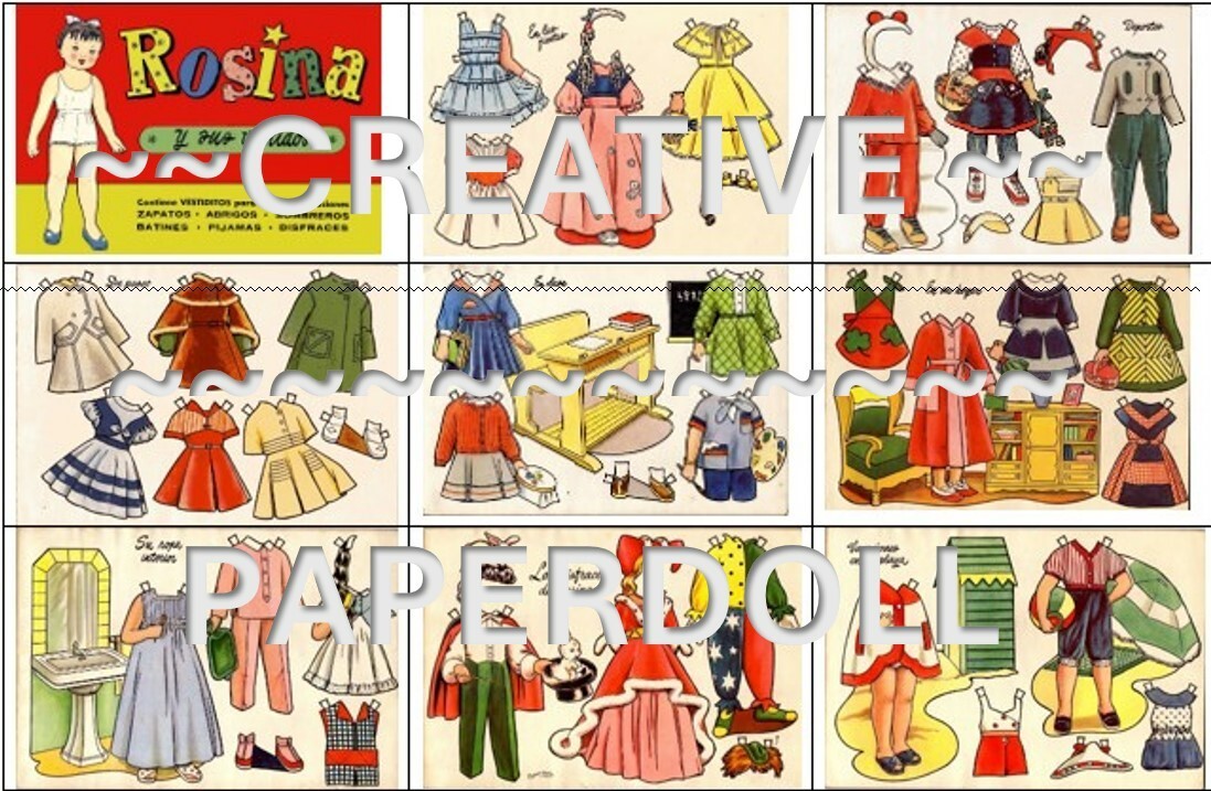 Set 09- PRINTABLE PAPER DOLLS --3 FOREIGN PAPER DOLL SETS | eBay