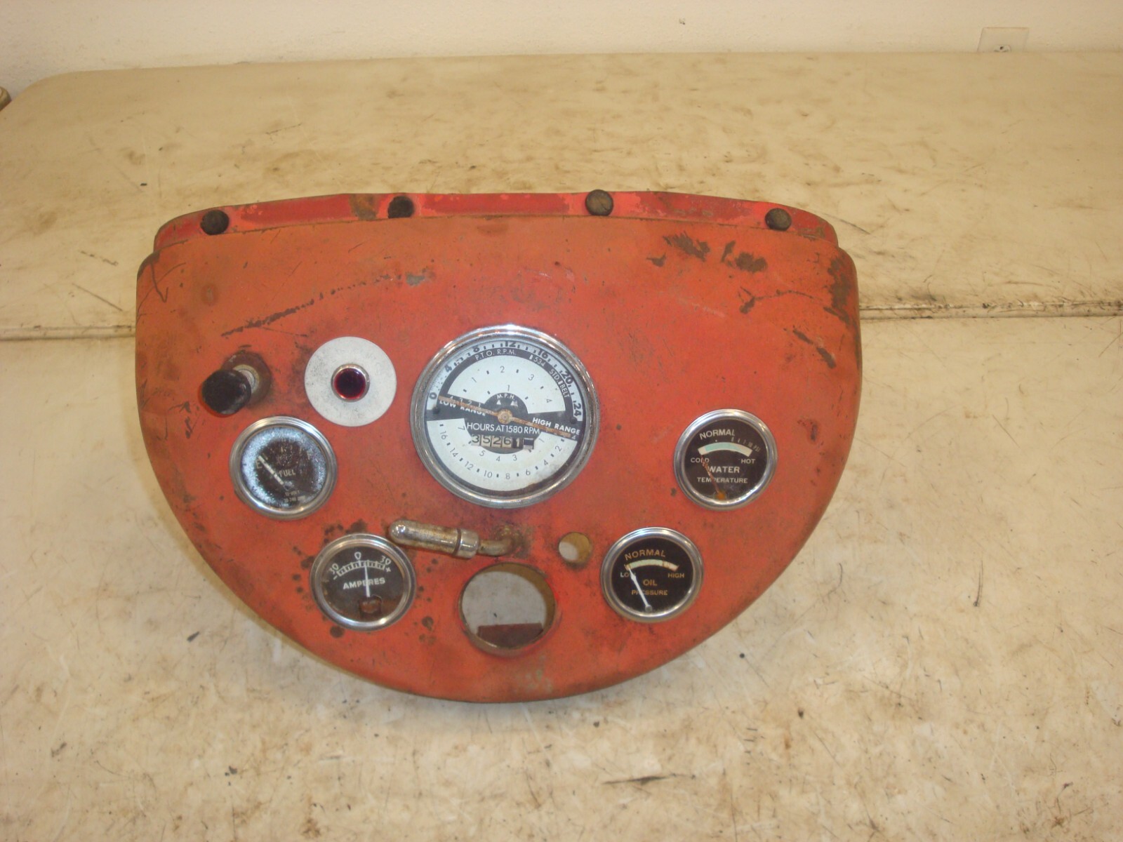 1962 Massey Ferguson MF Super 90 Diesel Tractor Dash Instrument Panel ...