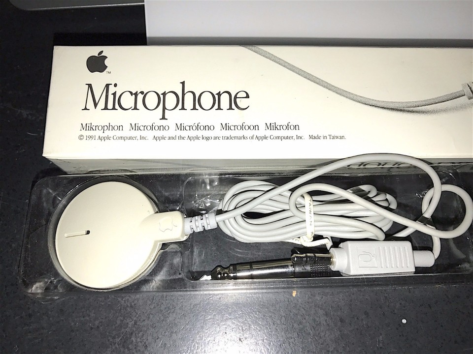 NEW Sealed: VINTAGE 1991 Apple Computer Microphone 699-5103-A Electret ...