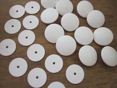 10 White Plastic Cover Buttons | eBay UK