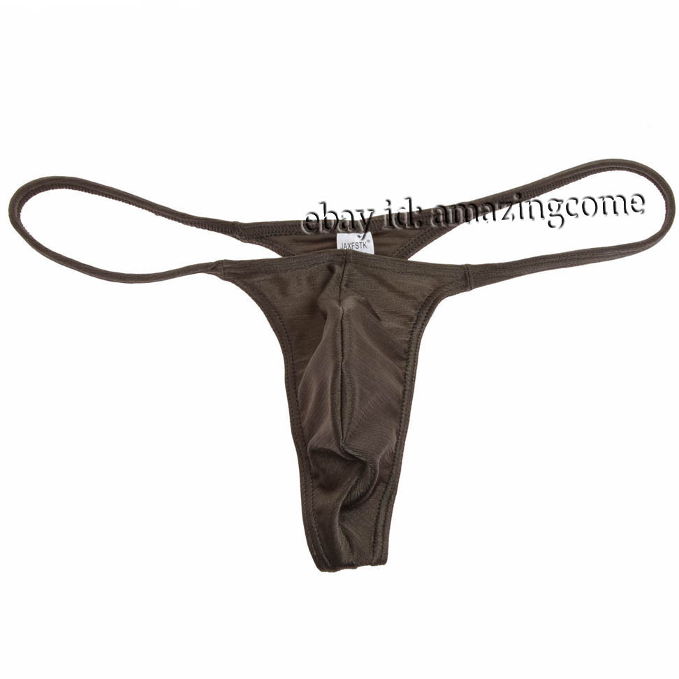 Men's Shiny G-string Swim Thong Bikini Underwear Male Jockstrap Tangas ...