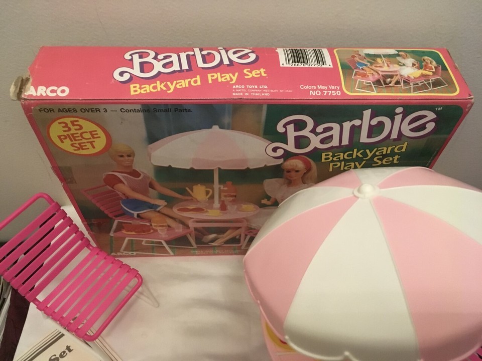 VINTAGE BARBIE BACKYARD PLAY PATIO SET - 100% Complete | eBay