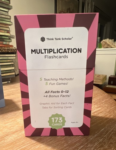 Think Tank Scholar Multiplication Flash Cards Full Box Set 173 Card Kit ...