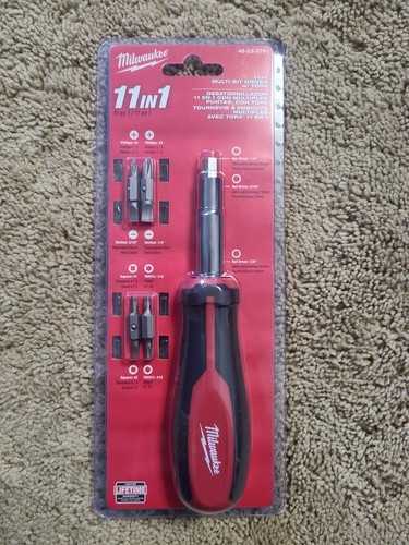 Milwaukee 48-22-2761 11-in-1 Multi-Tip Screwdriver with ECX Driver Bits ...