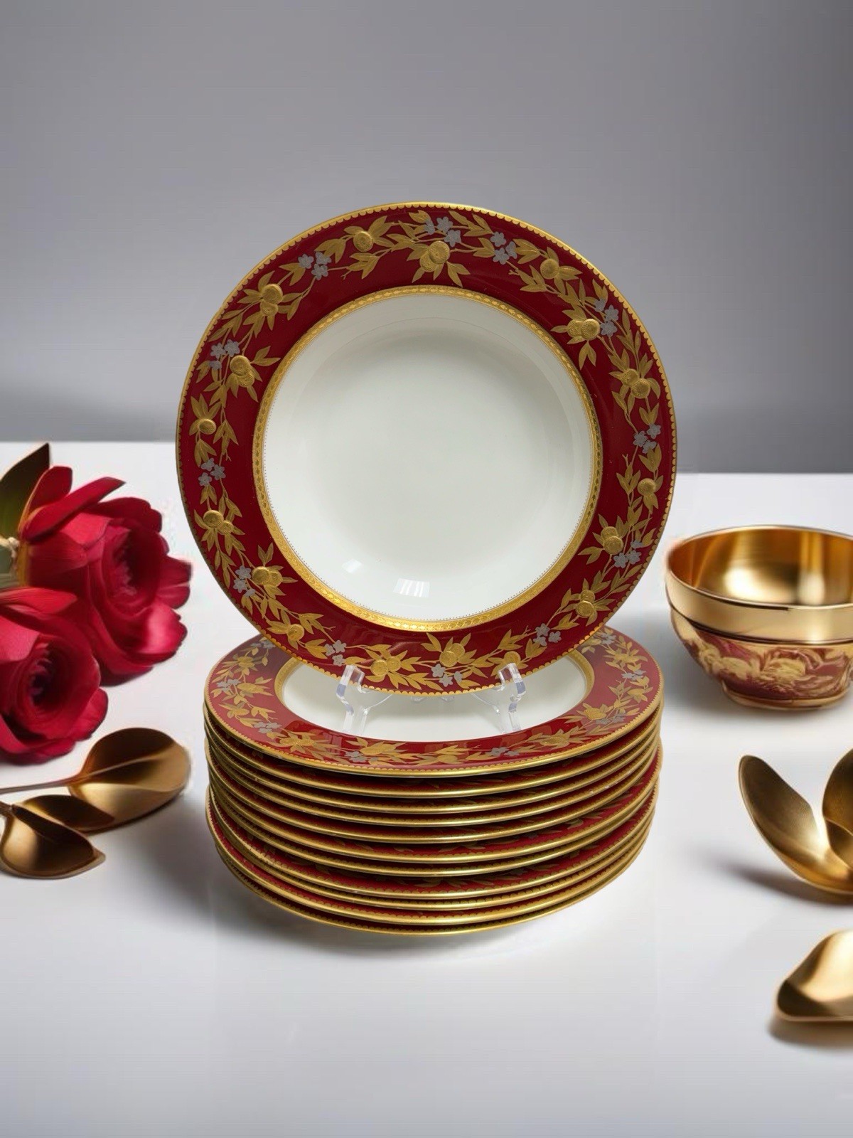 Tiffany & Co Brownfield China Plates, Set of 12, Antique 1860’s | eBay