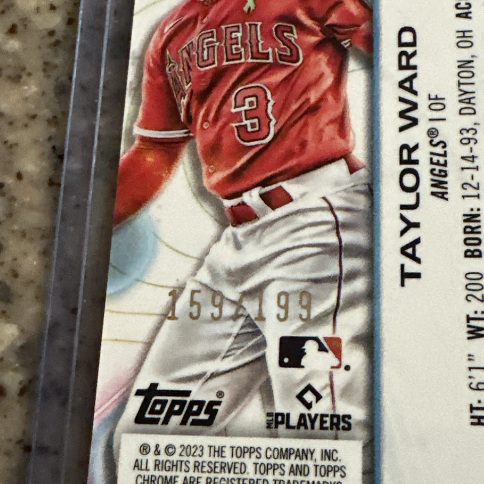 Taylor Ward 2023 Topps Chrome Cosmic #87 Aqua Equinox 159/199 LA Angels ...