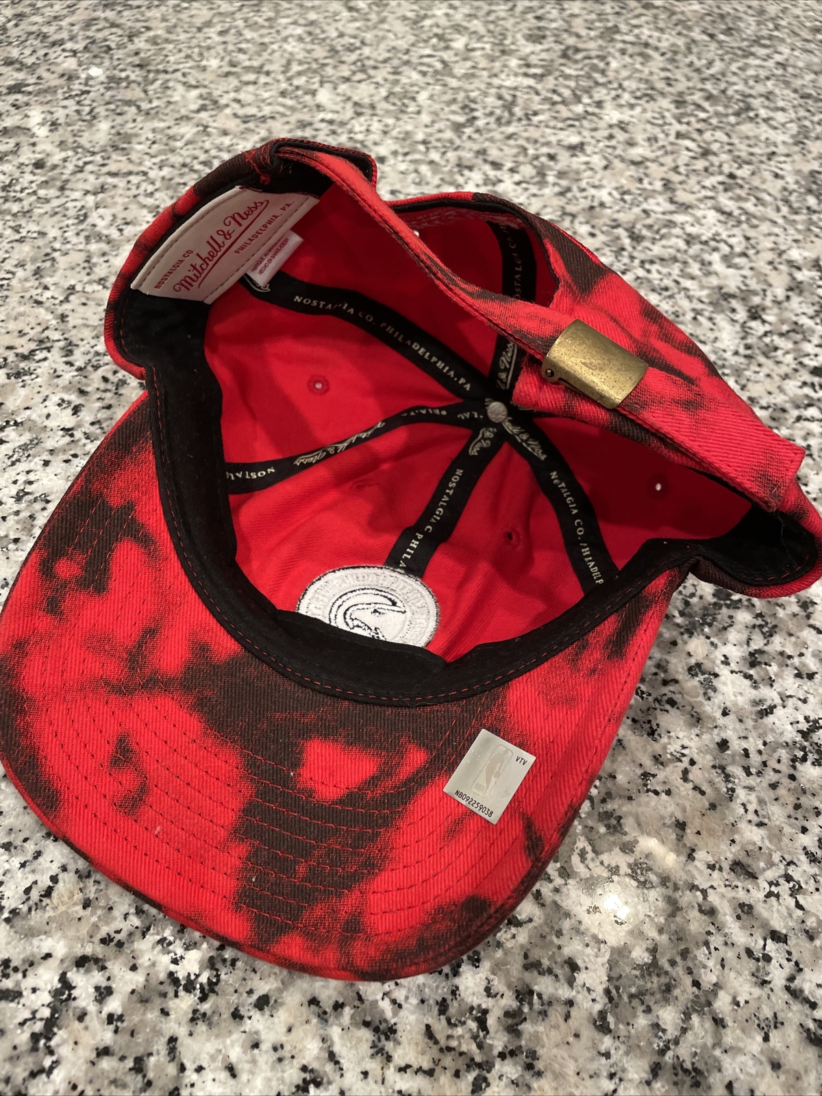 Red Acid Wash Atlanta Hawks Mitchell & Ness Baseball … - Gem