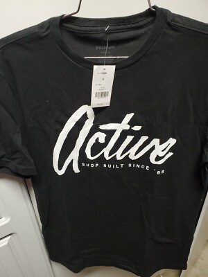 Active Ride Shop Black Short Sleeve Logo Shirt Skate Small NWT | eBay