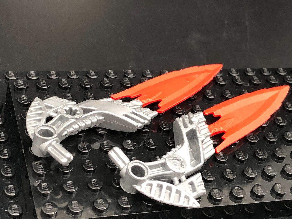 HERO Factory LEGO Brand Weapon Fire Shooter (87806) Flat Silver & Red ...