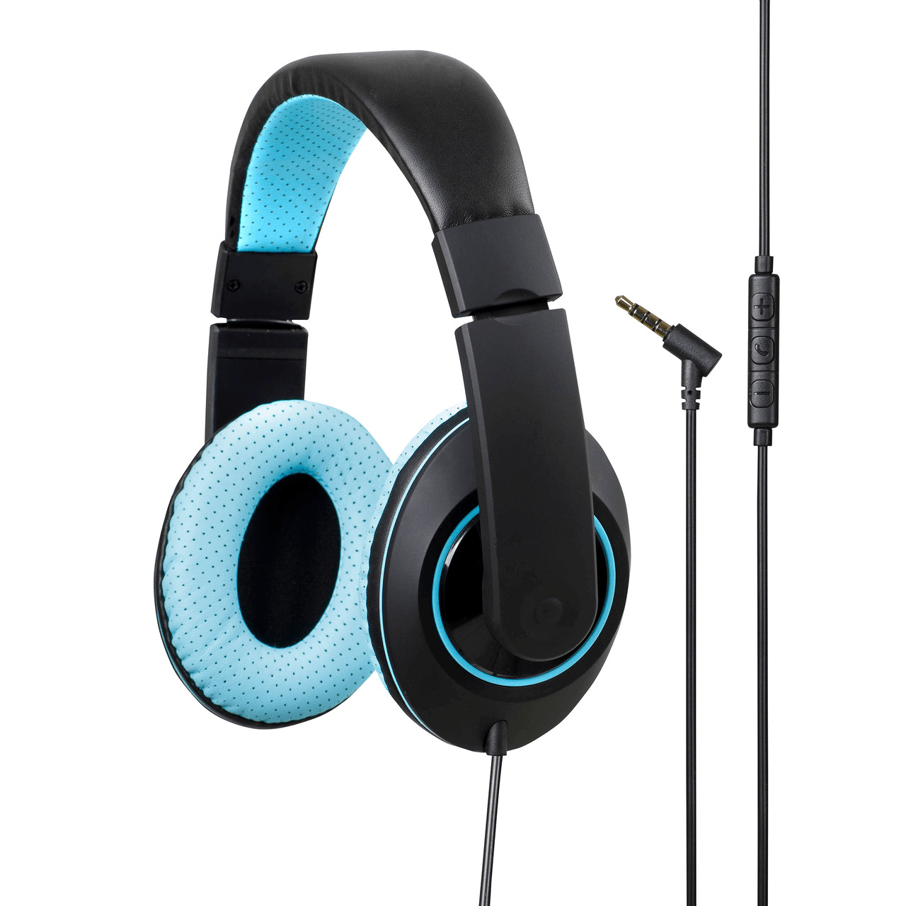NEW Kensington Headphones with Inline Mic And Volume Control Blue | eBay