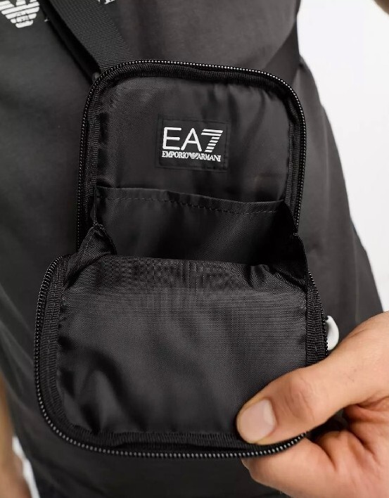 Emporio Armani EA7 Crossbody Side Bag Jordan Hip Pack Black Satchel ...