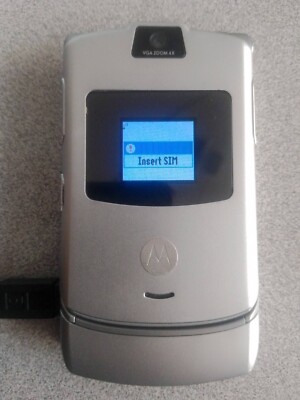 Motorola RAZR V3 - Silver (T-Mobile) Works 610214611765 | eBay