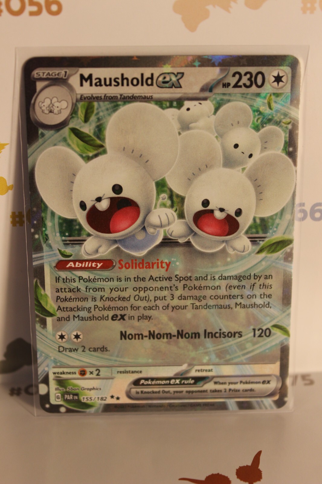 Pokémon TCG Maushold ex Paradox Rift 155/182 Holo Double Rare | eBay