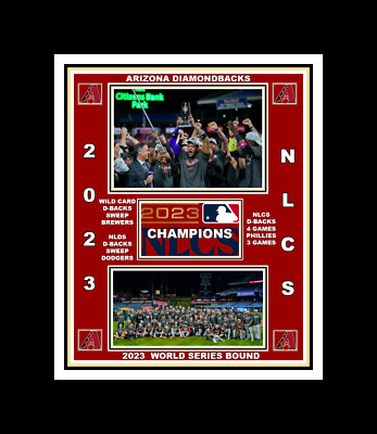 ARIZONA DIAMONDBACKS WIN 2023 NLCS MATTED MULTI IMAGE SINGLE COLLAGE ...