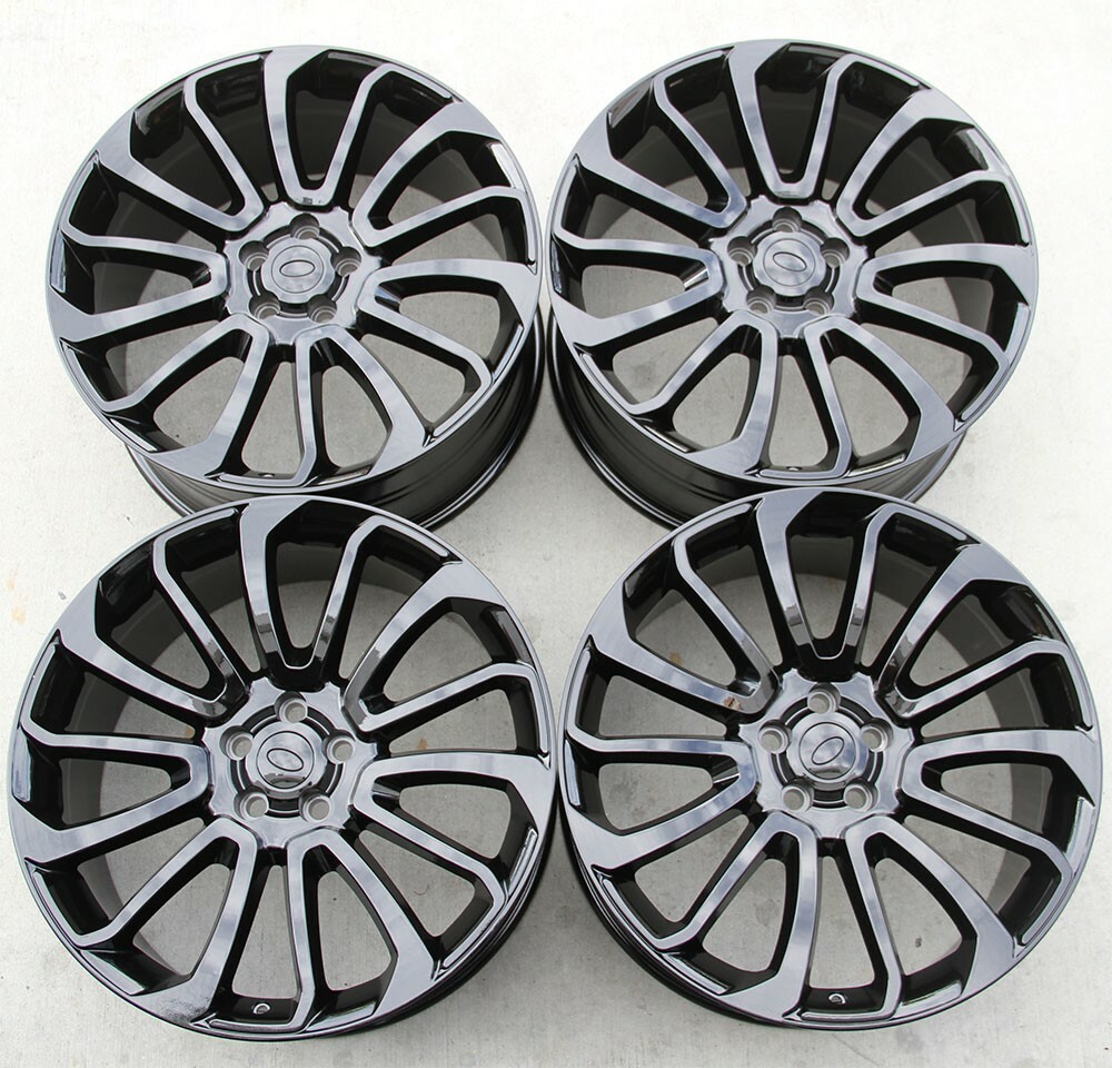 SET(4) 22" 22X9.5 5X120 BLACK WHEELS FIT RANGE ROVER HSE SPORT SVR ...