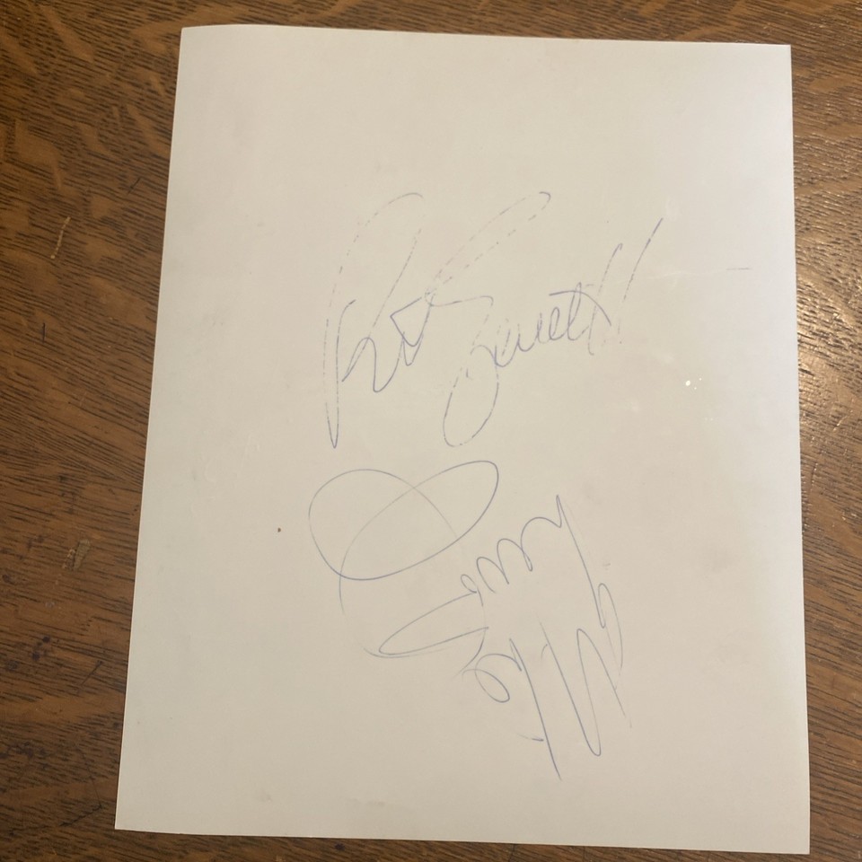 Triumph MCA Records 8x10 Signed By Rik Emmett, Mike Levine, Gil Moore ...