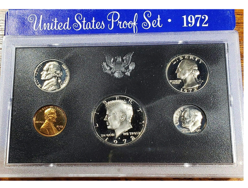 1972 S U S PROOF CLAD 5 COIN SET IN ORIGINAL PACK Collectible GIFT IDEA | eBay
