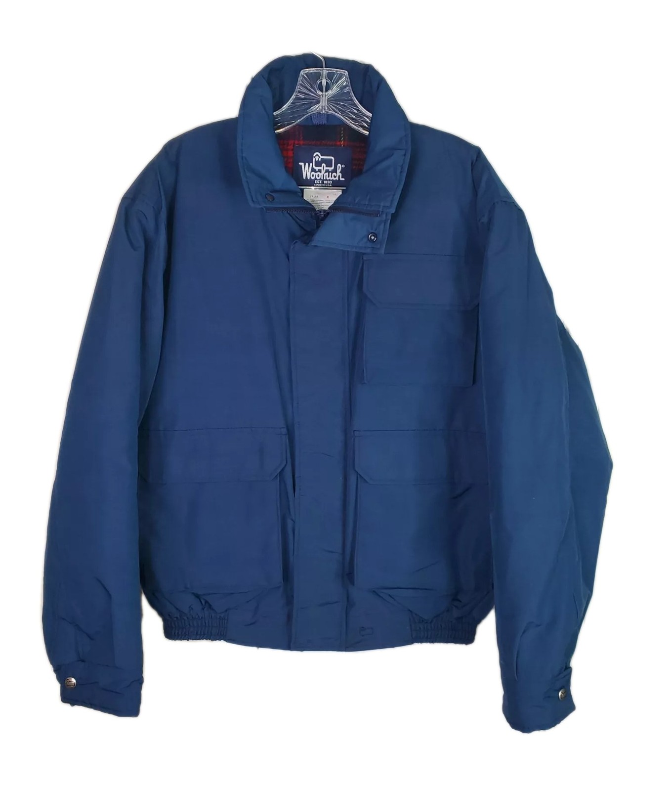 Vtg Woolrich Bomber Military Coat Field Jacket Plaid … - Gem