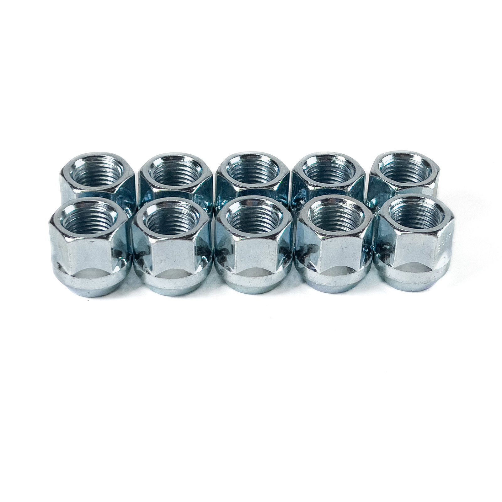 10 X OPEN END BULGE ACORN WHEEL LUG NUTS 14X1.5 ZINC FINISH HEX 19mm | eBay