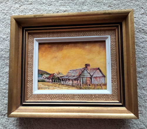 Edward 'Ted' Allsopp-Artist-Olympian-Vintage Orig. Oil Old Cottage ...