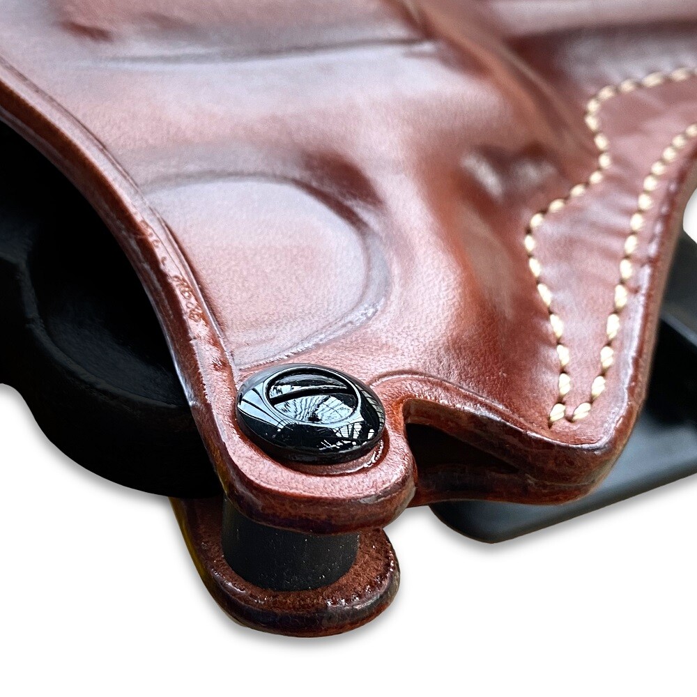 OWB Leather Paddle Holster For Colt Python 357 Mag Revolver 4.25 ...
