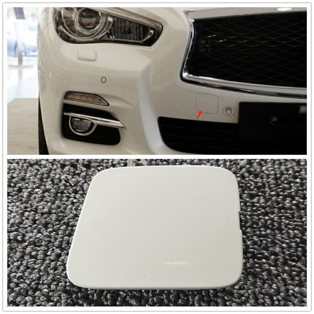 Front Bumper Tow Hook Eye Cover Hole For Infiniti Q50 2014-2017 White ...