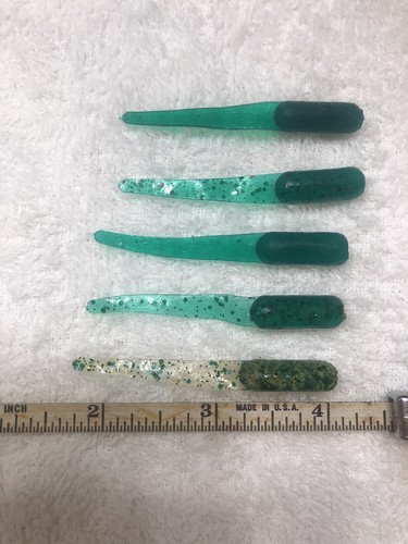 Mo Magic Tail Green 250 Soft Plastic Fishing Lures 2 1/4 2.25’ Grub | eBay