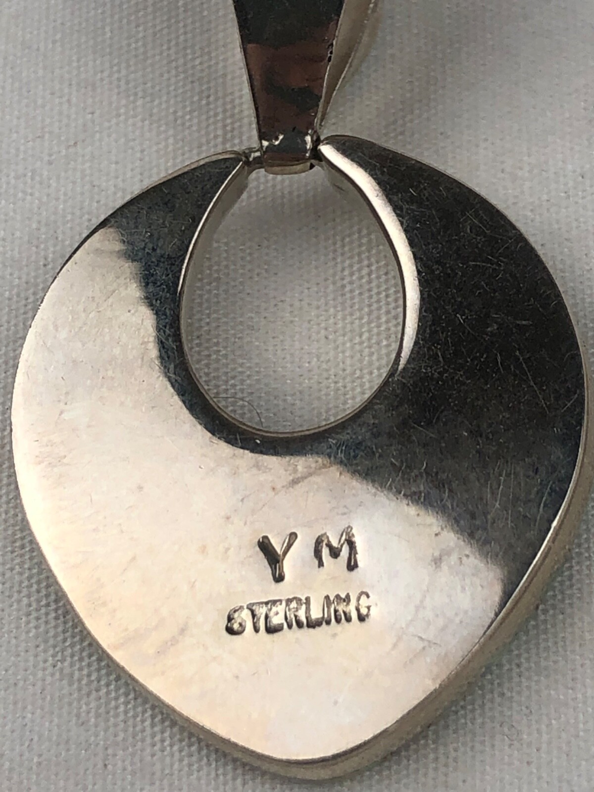 Vintage Sterling & Inlaid Syn Opal Necklace SIGNED MY / YM | eBay