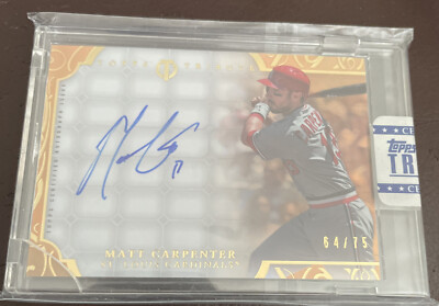 2015 TOPPS TRIBUTE MATT CARPENTER AUTO AUTOGRAPH ORANGE 64/75 👍 | eBay