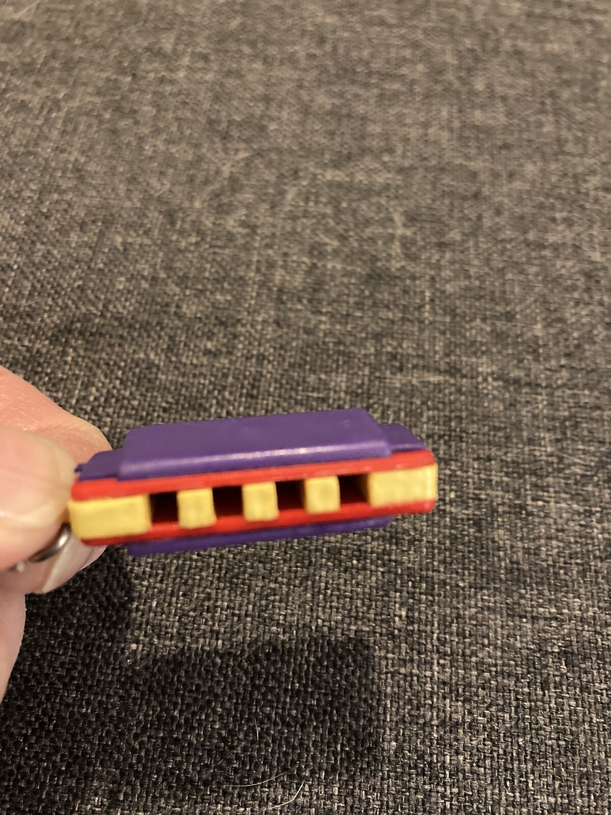 VINTAGE 80s PLASTIC BELL CHARM RED YELLOW PURPLE HARMONICA NO BELL | eBay