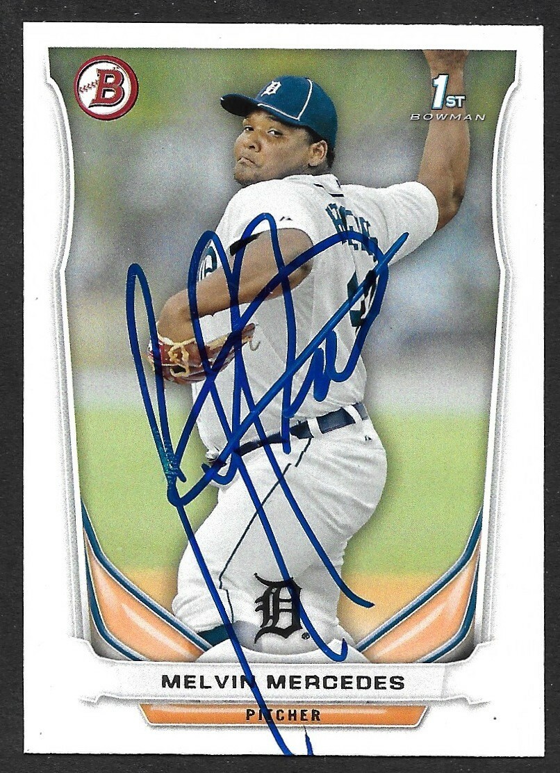 2014 BOWMAN BP 68 Melvin Mercedes DETROIT TIGERS SIGNED AUTOGRAPH AUTO ...