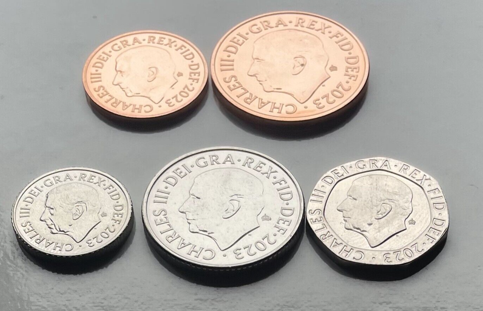 2023 Royal Mint King Charles Small Change Coin set 1p 2p 5p 10p 20p ...