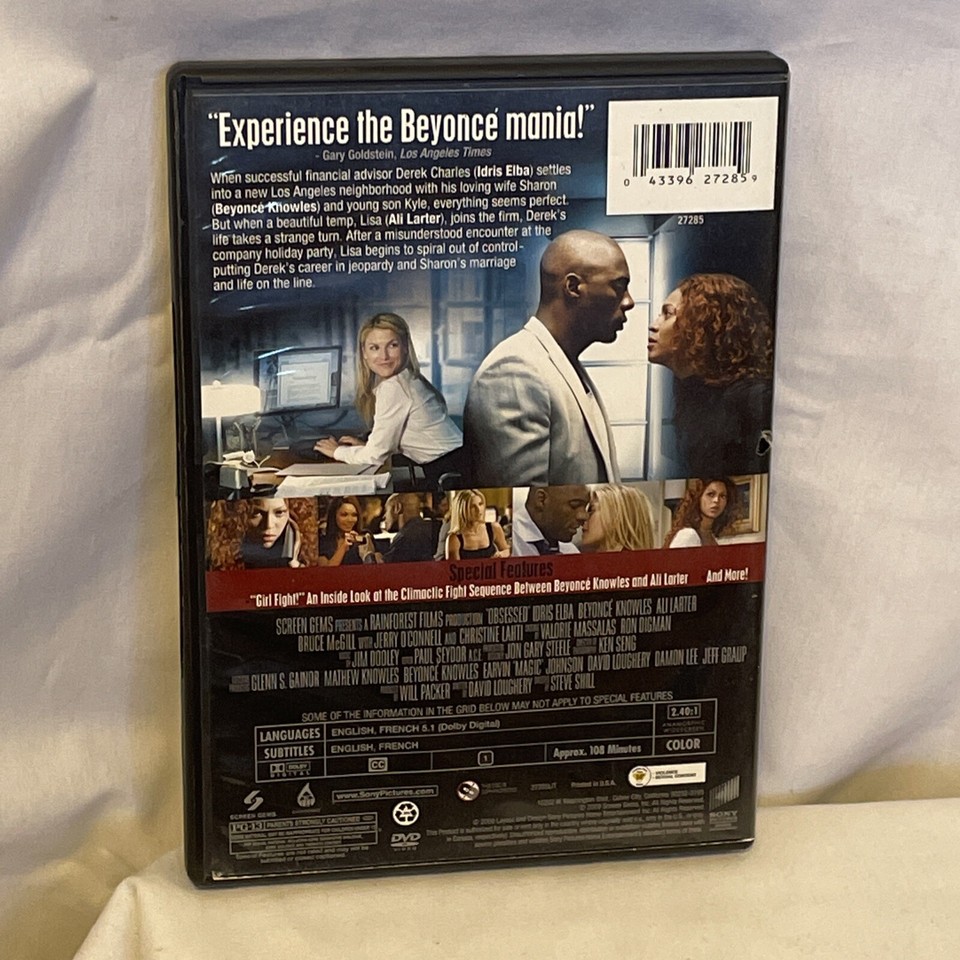 Obsessed (DVD, 2009) Widescreen Idris Elba, Beyoncé Knowles-Carter, Ali ...