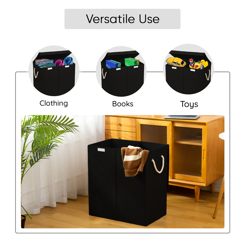 Laundry Basket Dirty Washing Clothes Storage Folding Bin Bag Hamper ...
