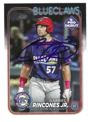 GABRIEL RINCONES JR. SIGNED 2024 TOPPS PRO DEBUT BASEBALL CARD PHILLIES ...
