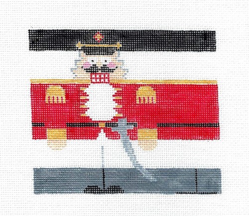 Nutcracker Officer Roll Up Ornament handpaintd Needlepoint Canvas Kathy ...