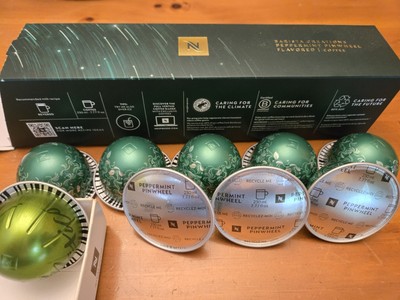 Nespresso Vertuo Peppermint Pinwheel, 8 Loose Pods 7.77 Oz & 1 Free ...
