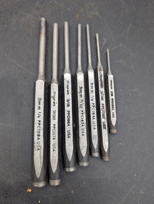 Snap On Tools 7-Piece Pin Punch Set SAE 1/16" to 1/4" | eBay