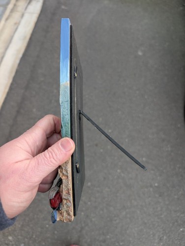 Mountain Bike Picture Frame Holds 4X6 Photo Bicycle MTB Landscape Scene ...