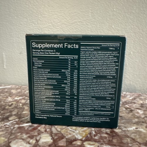 Athletic Greens 5 Single-Serving Packets AG1 Green Food Supplement Exp ...